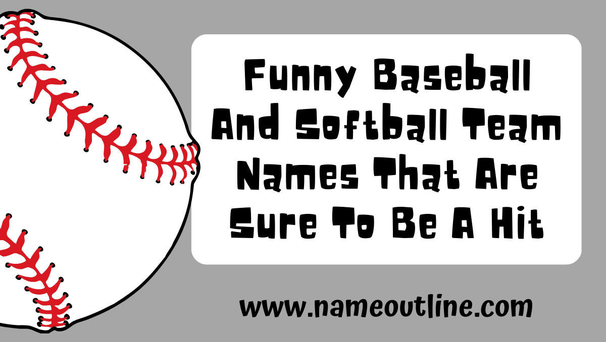 Pitch Perfect Chuckles: Unveiling Funny Names For Softball Teams - Team ...